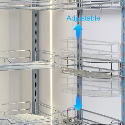 6 Tier Tall Tandem Metal Pull Out Pantry Kitchen Drawer Sliding Basket ...