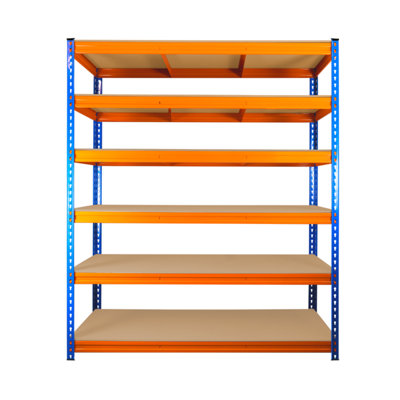 6 Tier ULTRA HEAVY DUTY Storage Racking 1800h x 1500w x 450d mm 350kg ...