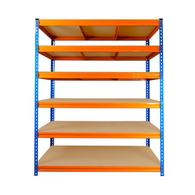 6 Tier ULTRA HEAVY DUTY Storage Racking 1800h x 1500w x 600d mm 350kg ...