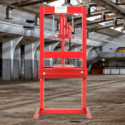 6 TON RED HYDRAULIC STEEL PRESS, FLOOR STANDING HEAVY DUTY H FRAME FOR ...
