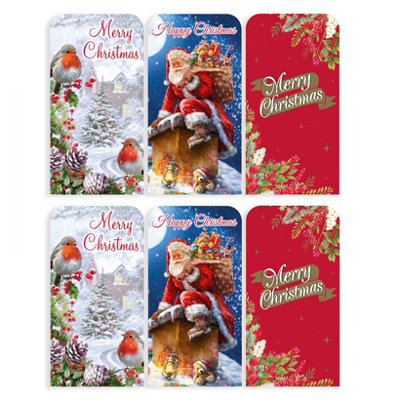 6 Traditional Christmas Money Wallets With Envelopes Vouchers Gift ...
