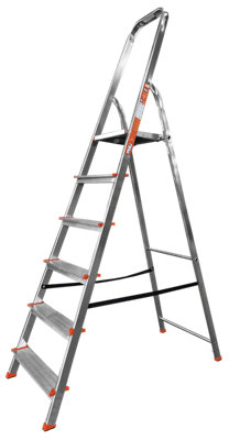 6 Tread Lightweight Aluminium Platform Step Tested & Conforms to EN131 ...