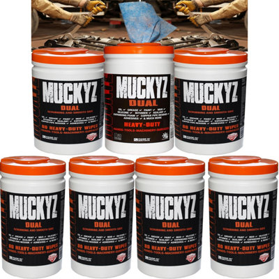 6 Tubes (480 Wipes) Hand & Surface Scrub Wipes Easily Remove Grease ...