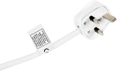 6 Way Gang 2m Extension Lead Uk Cable Socket Power Wire Surge Protected ...