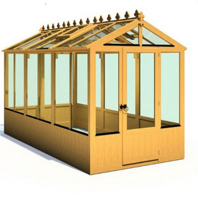 6 x 12 (1.82m x 3.65m) - Wooden Greenhouse | DIY at B&Q