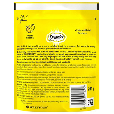 6 x 200g Dreamies Cat Treats With Cheese Mega Pack