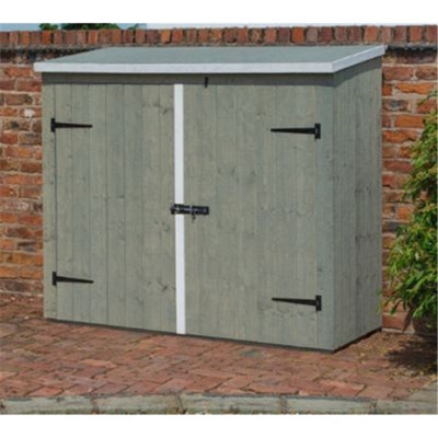 6 x 3 Lockable Tongue and Groove Pent Wallstore (12mm Tongue and Groove ...