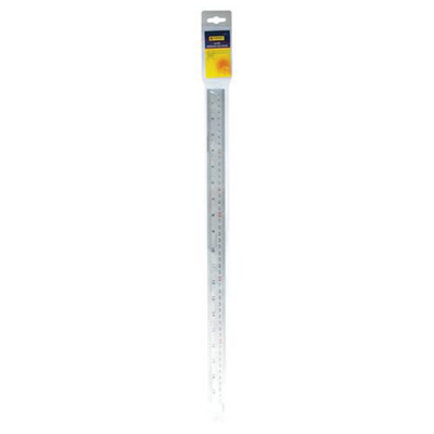 6 X 50Cm Stainless Steel Ruler Metal Rule Metric Imperial Engineering ...