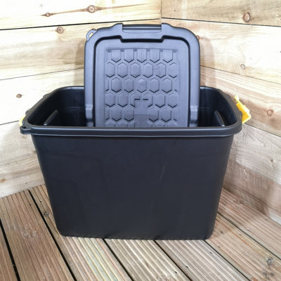 6 x 60L Heavy Duty Storage Tubs Sturdy, Lockable, Stackable and ...
