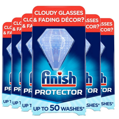 6 x Finish Glass & Dishwasher Protector 30g Protects Dishes & Maintains ...