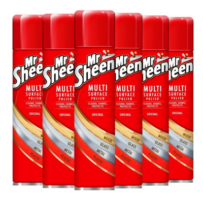 6 x Mr Sheen Multi-Surface Original Polish Spray 250ml For Wood Glass ...