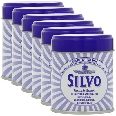 6 x Silvo Tarnish Guard Metal Polish Wadding Silver Gold Aluminium ...