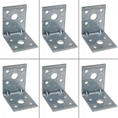 6 x Simpson Strong Tie Nail Plate Metal Light Reinforced Angle Bracket ...
