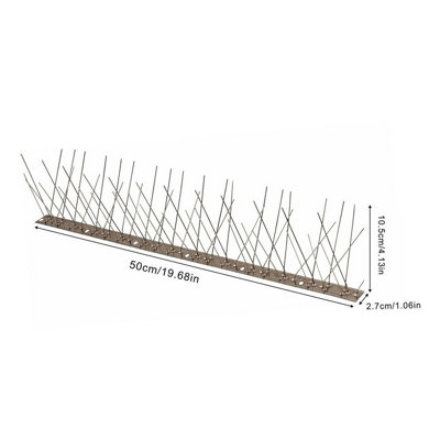 6 x Stainless Steel Bird Deterrent Spikes - Wall, Shed or Fence Humane ...