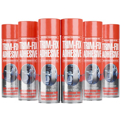 6 x Trimfix High Temperature Adhesive Spray Glue 500ml