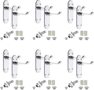 6 x Victorian Epsom Design Scroll Internal Handle Ball Bearing Hinges ...