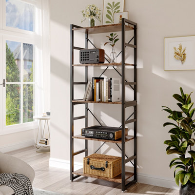60 cm W x 158 cm H Storage Rack 5 Tier Shelving Unit Vintage Storage ...