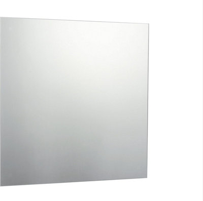 60 x 60cm Square Frameless Bathroom Mirror with Wall Hanging Fittings