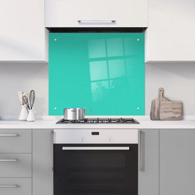 60 x 65cm Aqua Marine Glass Kitchen Splashback Splatter Screen Pre ...