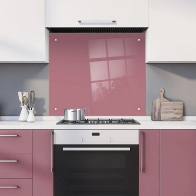 60 x 70cm Rasberry Diva Glass Kitchen Splashback Splatter Screen Pre ...