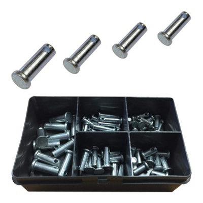 60 x Assorted Clevis Pins Metric Securing Fasteners for R Clips & Split ...