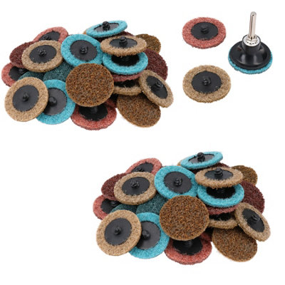 60 x Mixed Grit Type R Roloc Conditioning Quick Change Sanding Discs ...