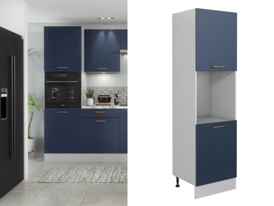 600 Kitchen Tall Oven Housing Unit Cupboard Cabinet 60cm Navy Dark Blue Nora
