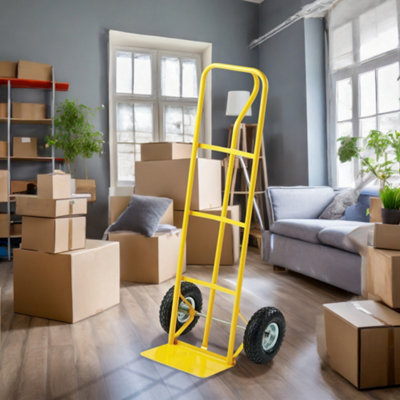 600Lb Heavy Duty Sack Truck Industrial Hand Trolley With Pneumatic Tyre ...