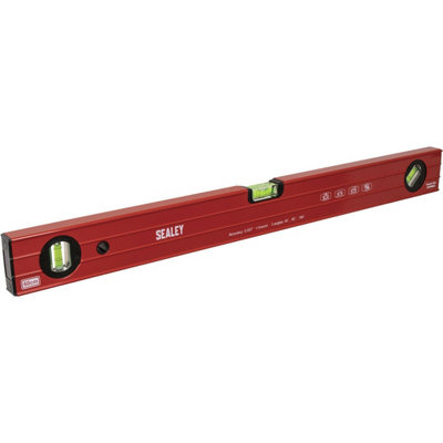 600mm Aluminium Ribbed Box Spirit Level - Accurate 45 Degree Angle ...