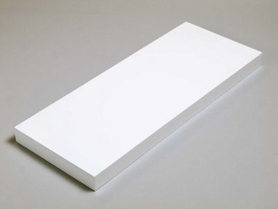 600mm floating hudson shelf kit, white high gloss