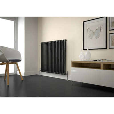 600mm (H) x 650mm (W) - Anthracite Horizontal Radiator (New Yorker ...