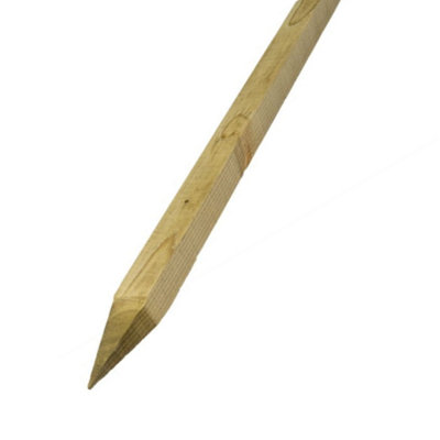 600mm Sawn Pointed Timber Peg Treated 47mm x 50mm - Pack of 4