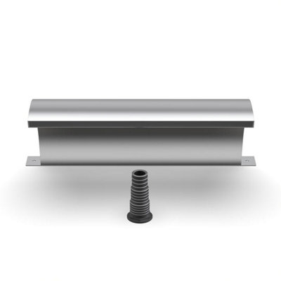 600mm Stainless Steel Curved Arc Waterfall Water Blade - Back Inlet