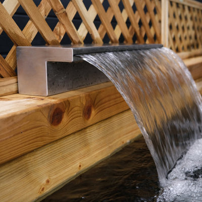 600mm Stainless Steel Jet Waterfall 'Lagoon Falls' Water Blade - Bottom ...