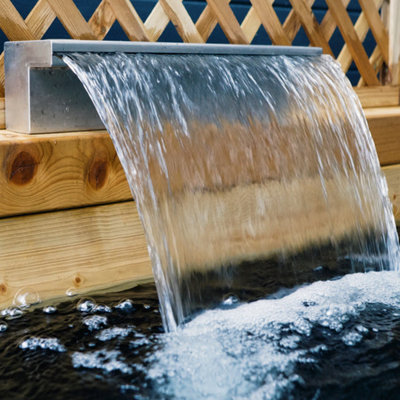 600mm Stainless Steel Jet Waterfall 'Lagoon Falls' Water Blade - Bottom ...