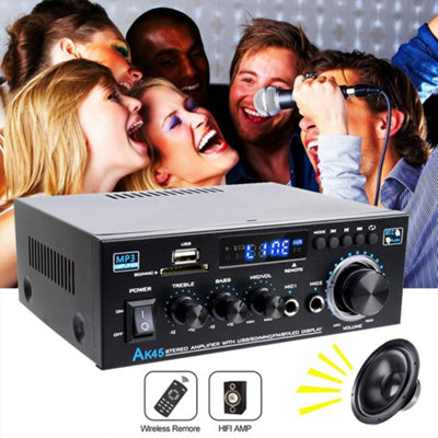600W bluetooth Stereo Amplifier Amp HIFI Audio Radio 2CH USB AUX FM Car ...