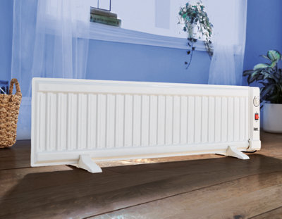 600W Oil Filled Radiator, Low Level Slim Design with Thermostatic ...