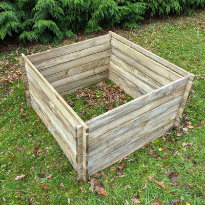 605 Litre Wooden Compost Bin - Medium Composter by Woven Wood™ | DIY at B&Q