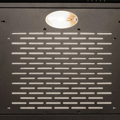 60cm Black Slimline Visor Cooker Hood Kitchen Extractor Fan