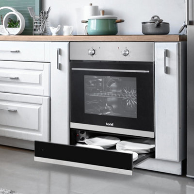 60cm Built-In Warming Drawer - Kitchen Wall Plate Heater - Push Open ...