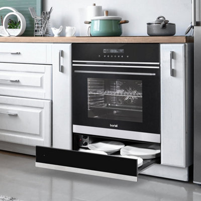 60cm Built-In Warming Drawer - Kitchen Wall Plate Heater - Push Open ...