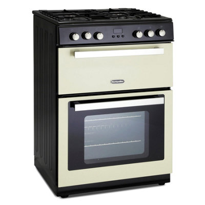 60cm Cream Dual Fuel Cooker With Gas Hob And Double Oven - Montpellier ...