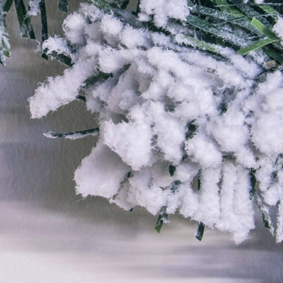 60cm Flocked Extra Wide Arbor Vitae Wreath