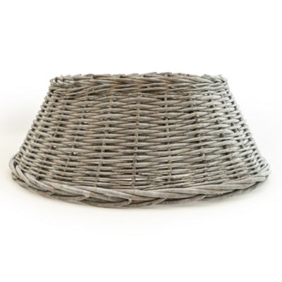 60CM Grey Wicker Tree Skirt Decorative