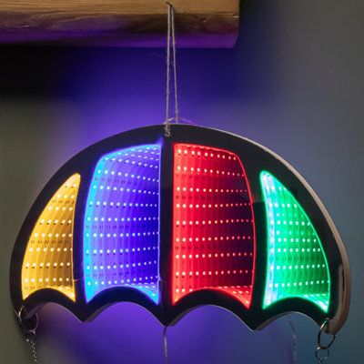 60CM INFINITY LIGHT UP HANGING PARACHUTE SNOWMAN CHRISTMAS DECORATION ...