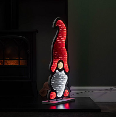60cm Light up Christmas Gonk Infinity Decoration with Multi-Coloured LEDs