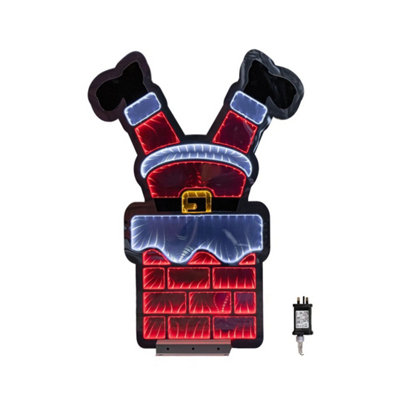 60cm Light up Santa's Leg in Chimney Christmas