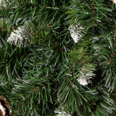 60cm Snow King Fir Hanging Christmas Wreath with Pinecones and 200 Tips ...