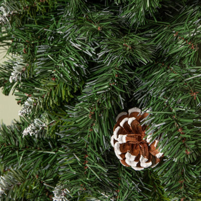 60cm Snow King Fir Hanging Christmas Wreath with Pinecones and 200 Tips ...