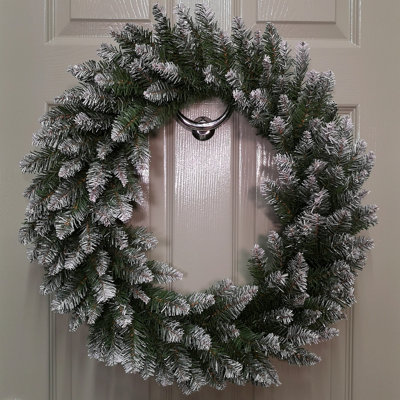60cm Snow Tip Christmas Wreath with 160 Bullet Tips